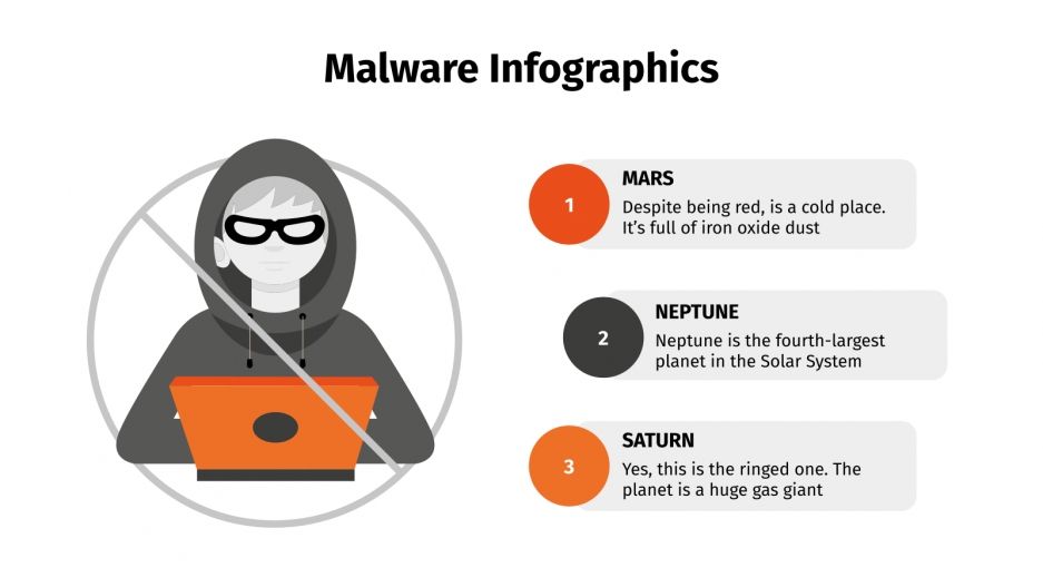 Malware Infographics for Google Slides & PowerPoint template