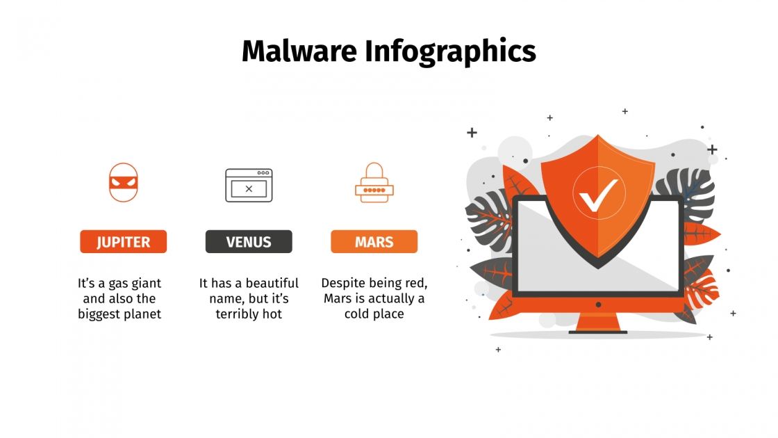 Malware Infographics for Google Slides & PowerPoint template