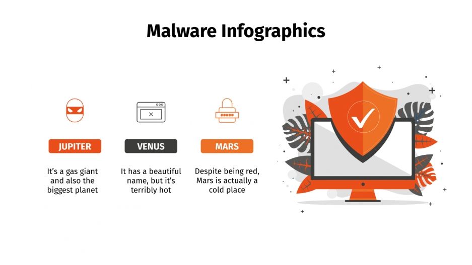 Malware Infographics for Google Slides & PowerPoint template