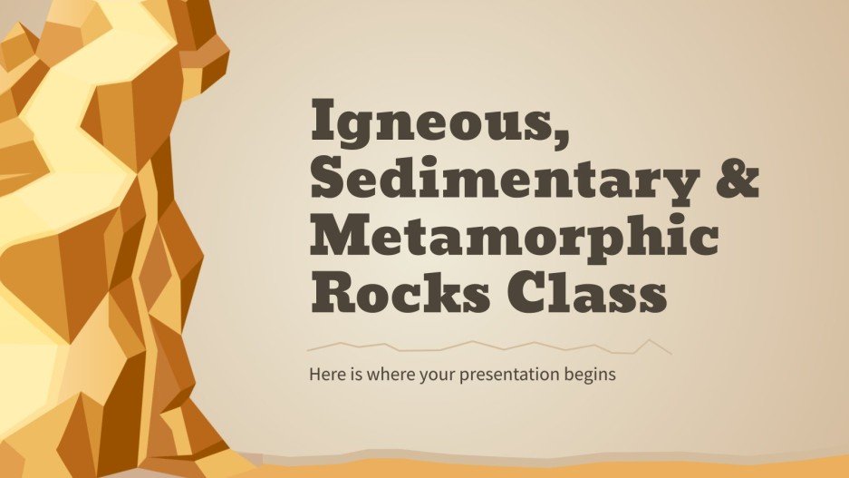 Igneous, Sedimentary & Metamorphic Rocks Class