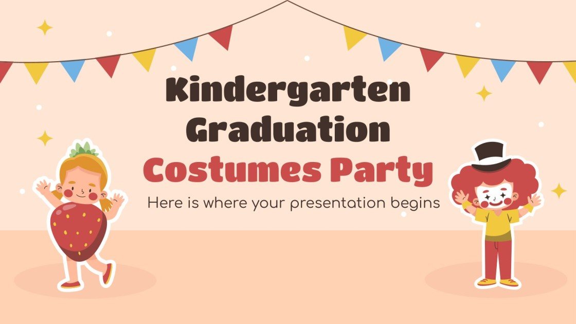 Kindergarten Graduation Costumes Party | Google Slides & PPT