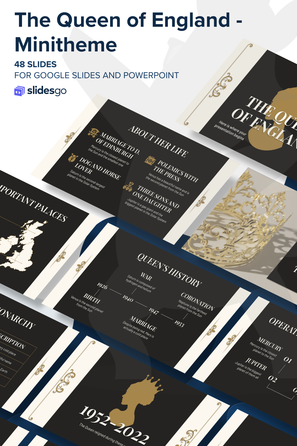 The Queen of England - Minitheme | Google Slides & PPT