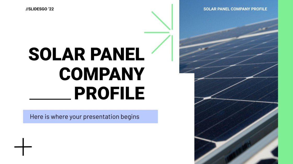 Solar Panel Company Profile | Google Slides and PowerPoint