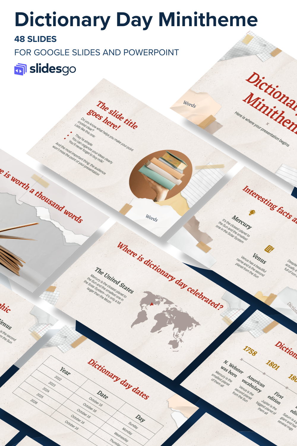 Dictionary Day Minitheme | Google Slides & PowerPoint