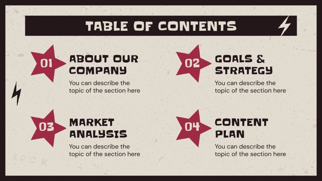 Rock Concert MK Plan | Google Slides and PowerPoint