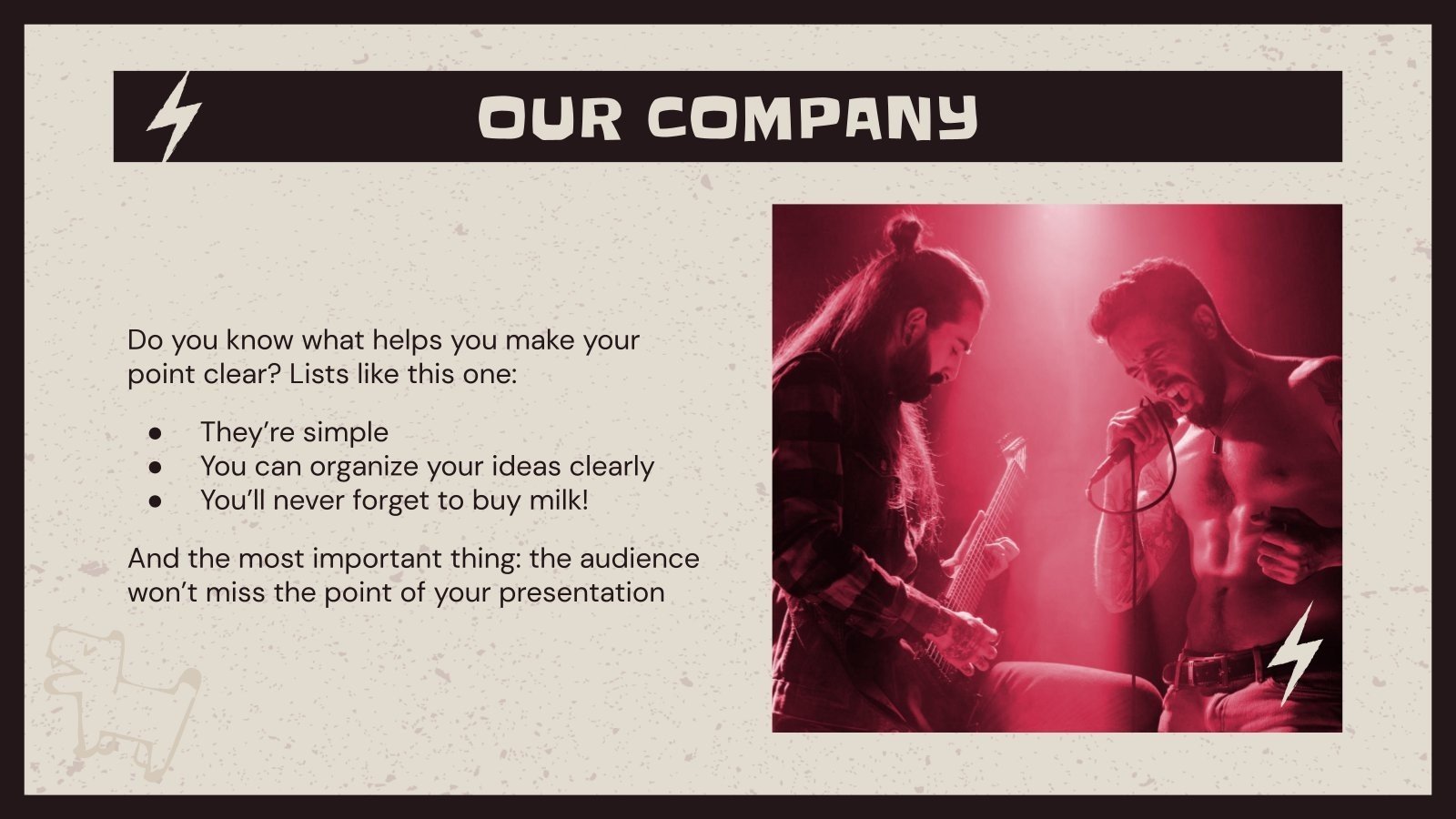 Rock Concert MK Plan | Google Slides and PowerPoint