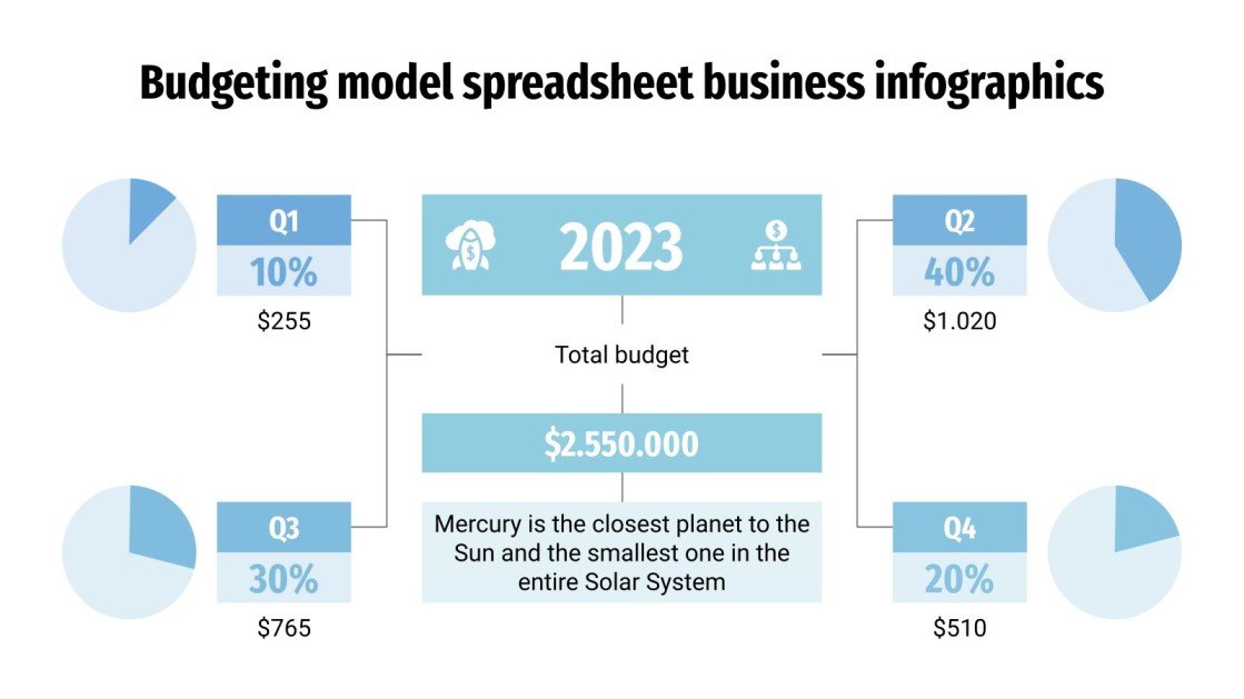 Budgeting Model Spreadsheet Business Infographics