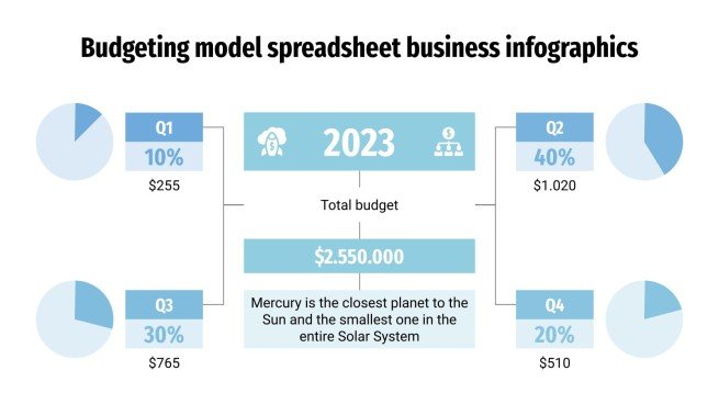 Budgeting Model Spreadsheet Business Infographics