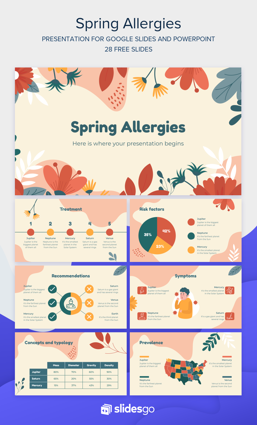 Spring Allergies Google Slides theme & PowerPoint template