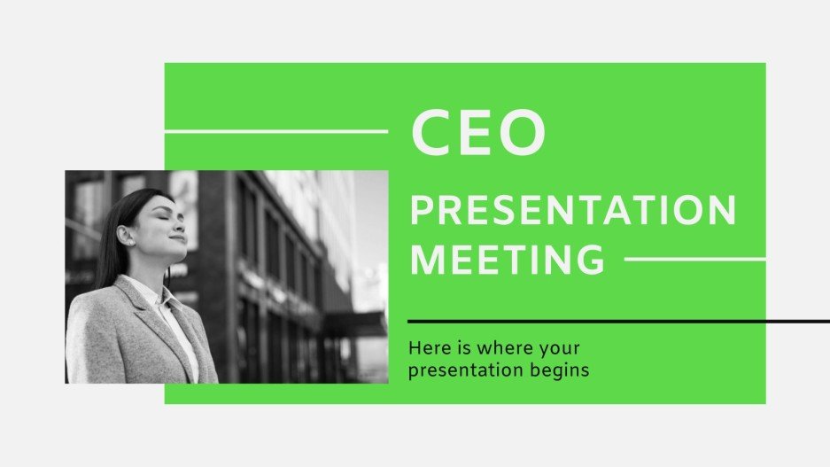 CEO Presentation Meeting | Google Slides and PowerPoint