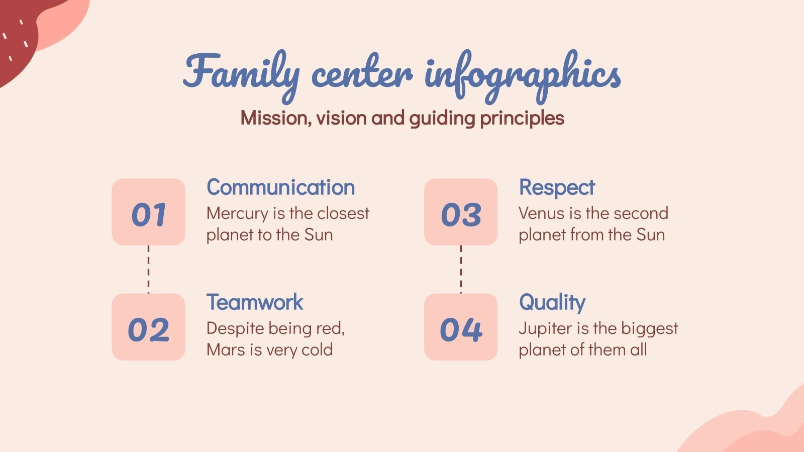 Family Center Infographics | Google Slides and PowerPoint