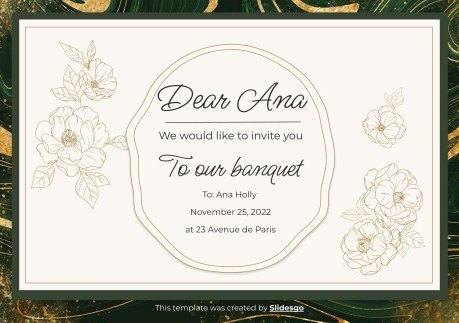 Luxury Banquet Invitations | Google Slides and PowerPoint