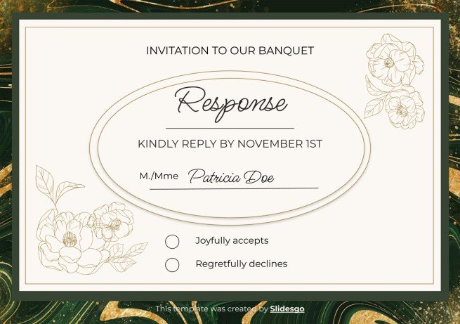 Luxury Banquet Invitations | Google Slides and PowerPoint