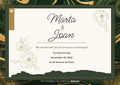 Luxury Banquet Invitations | Google Slides and PowerPoint