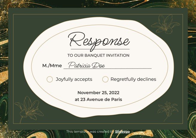Luxury Banquet Invitations | Google Slides and PowerPoint