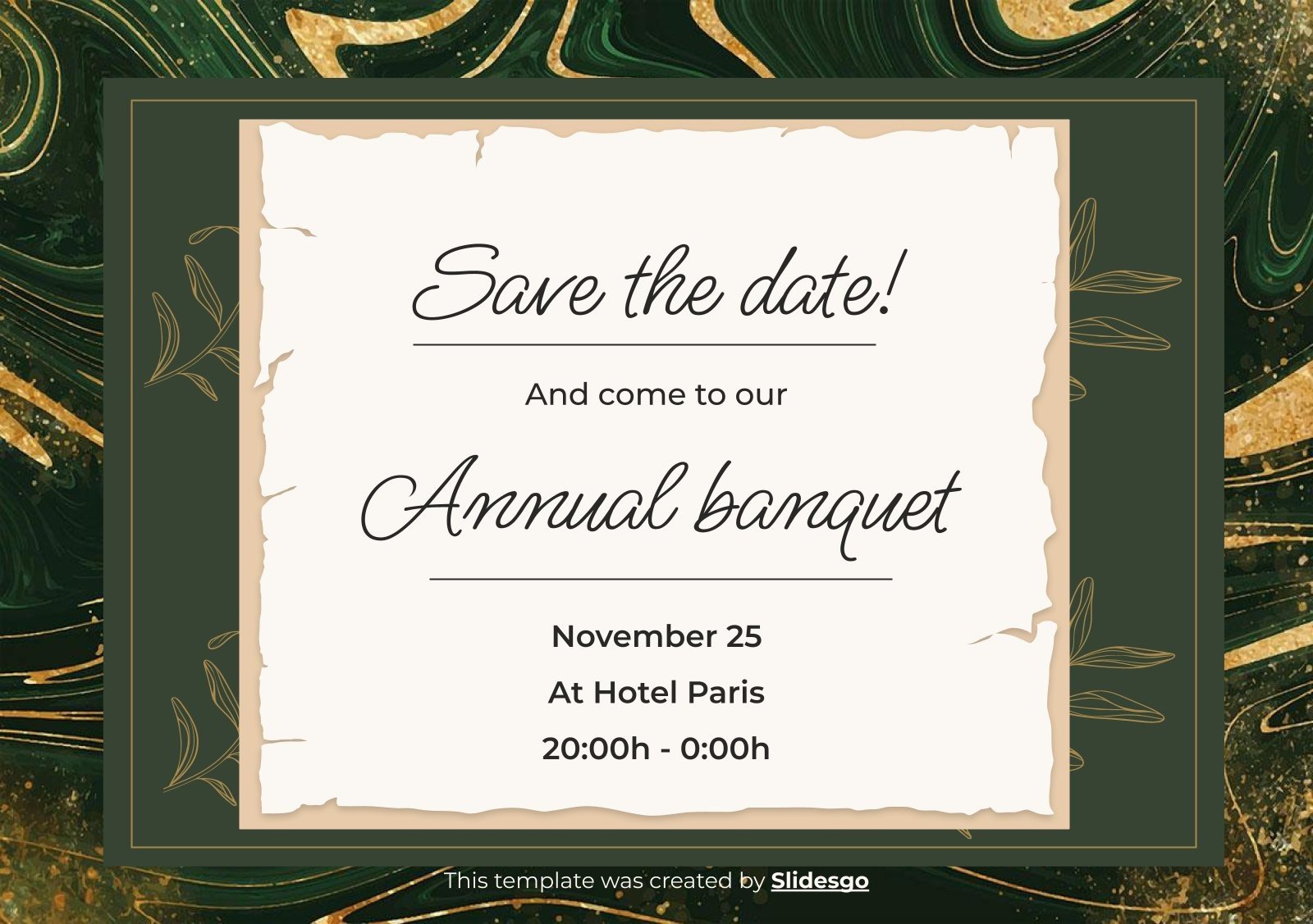 Luxury Banquet Invitations | Google Slides and PowerPoint