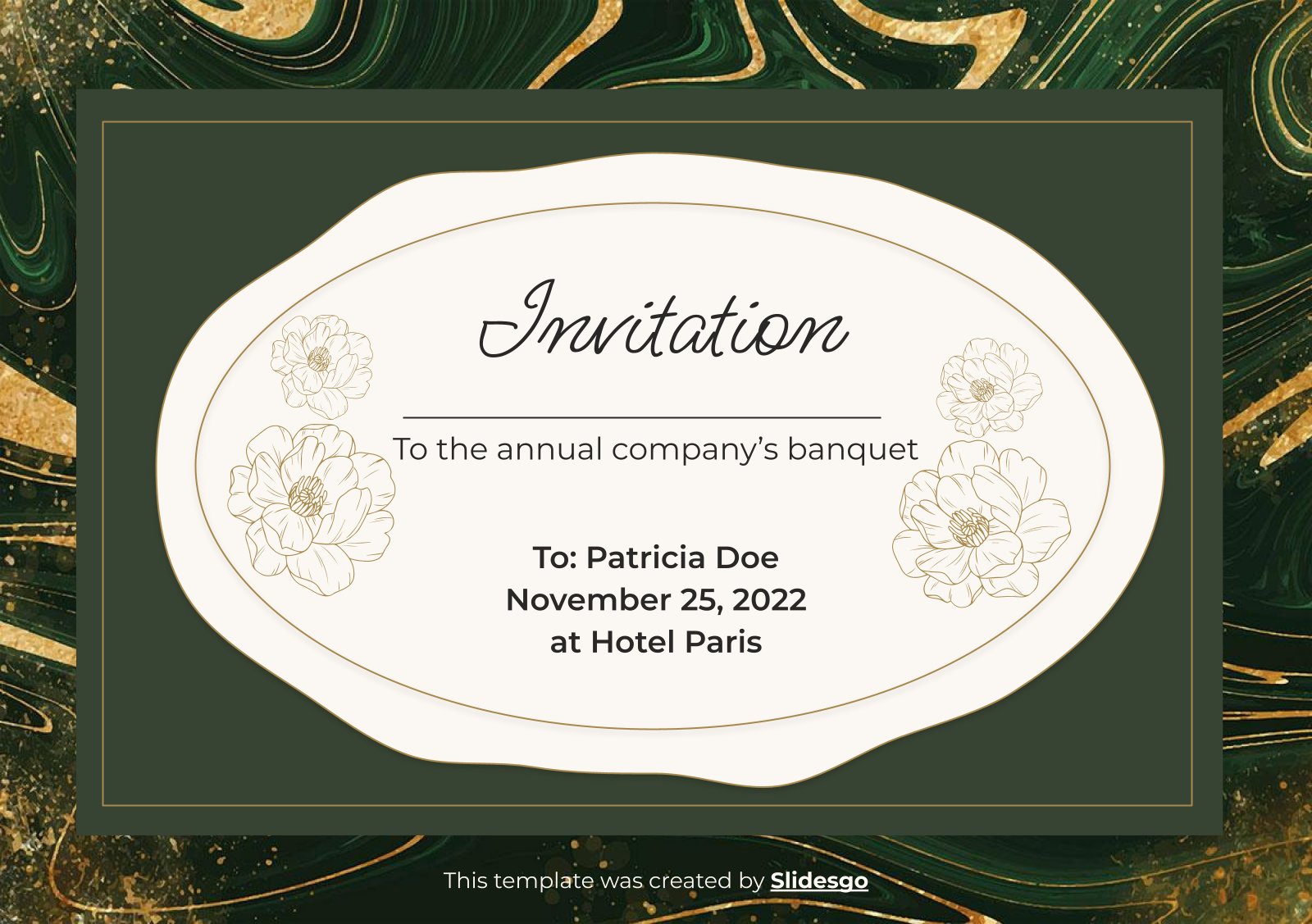 Luxury Banquet Invitations | Google Slides and PowerPoint