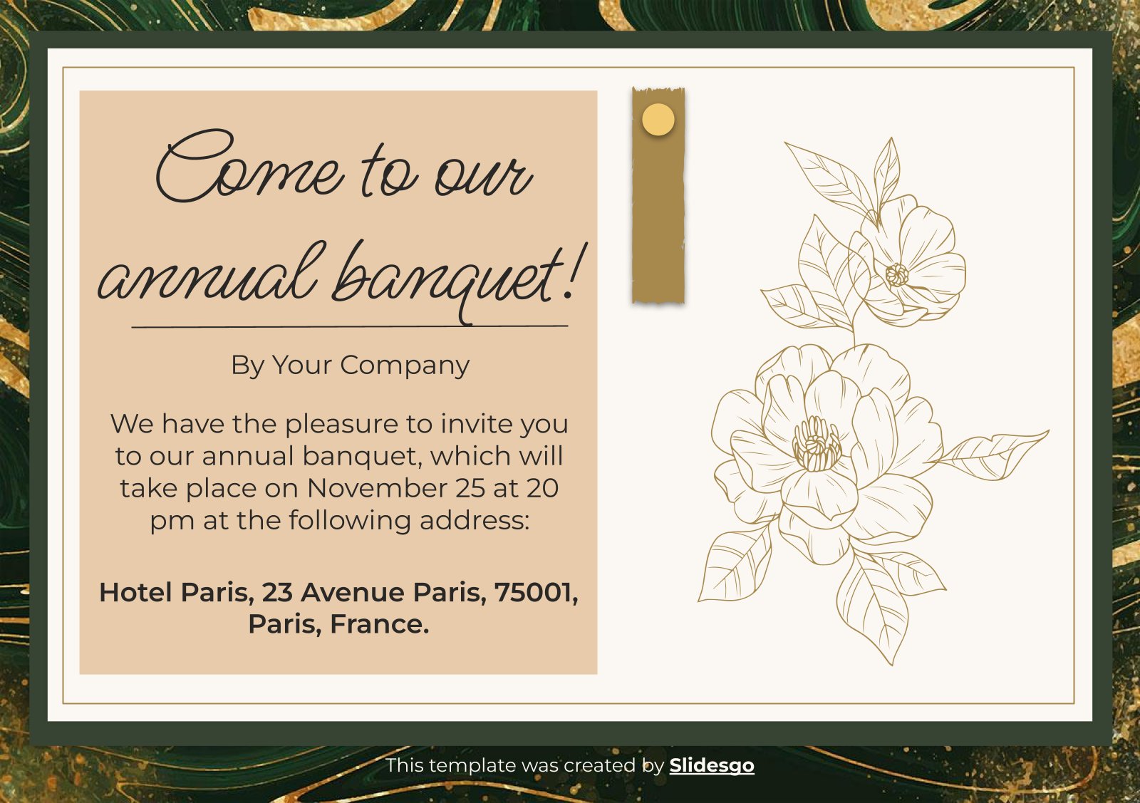 Luxury Banquet Invitations | Google Slides and PowerPoint