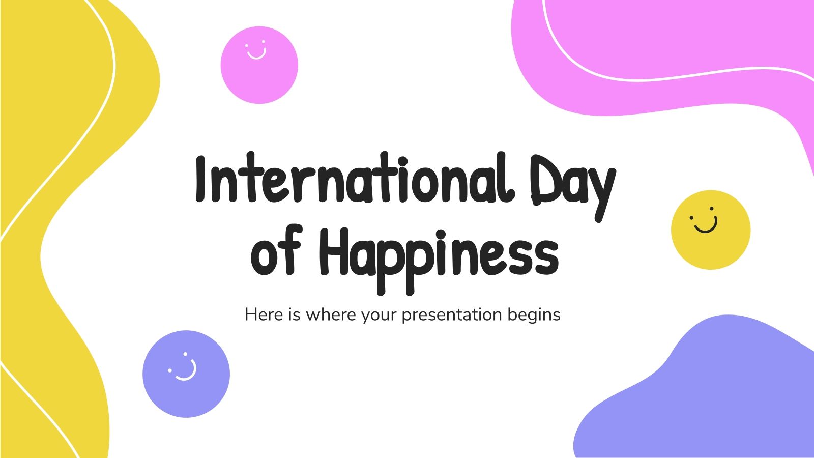International Day of Happiness | Google Slides & PPT theme
