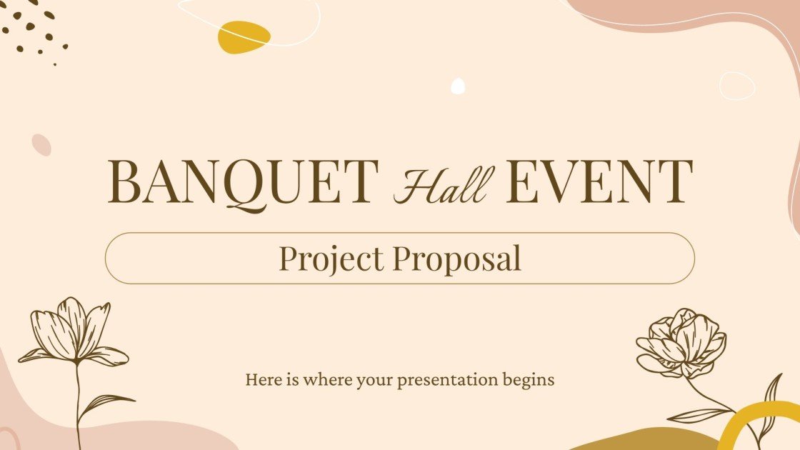 Banquet Hall Event Project Proposal | Google Slides & PPT