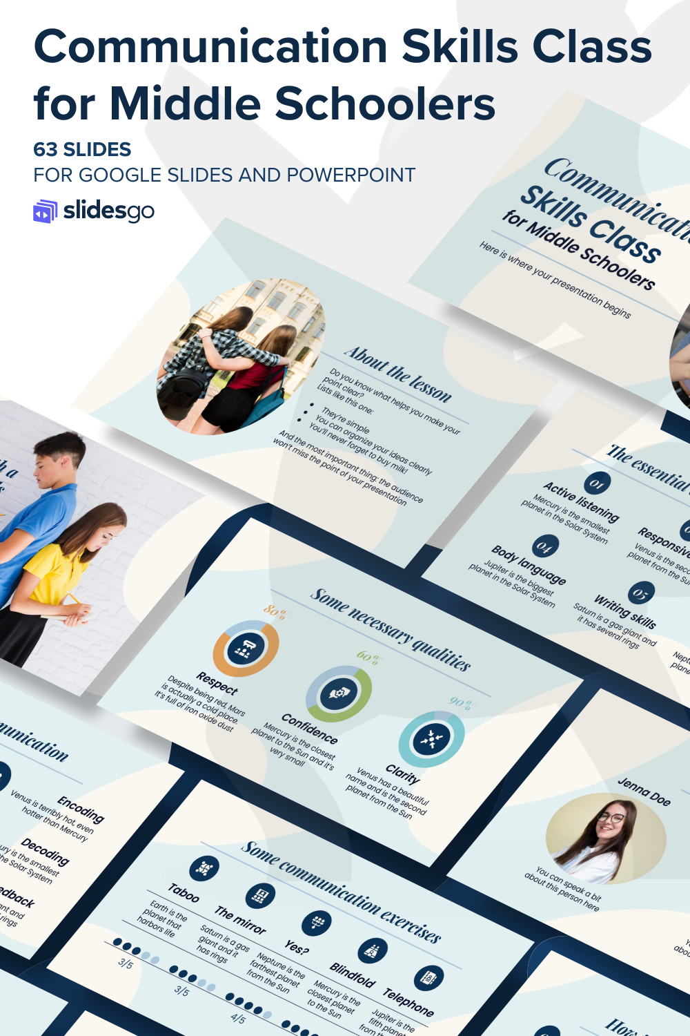 Communication Skills Class for Middle School | Google Slides