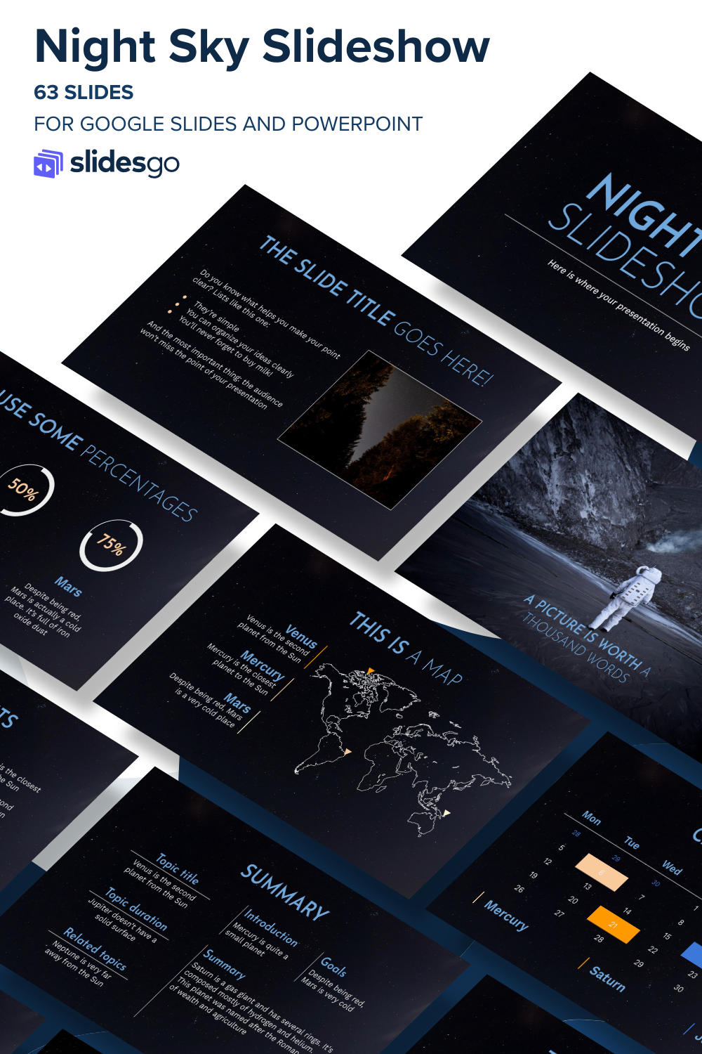 Night Sky Slideshow | Google Slides & PowerPoint template