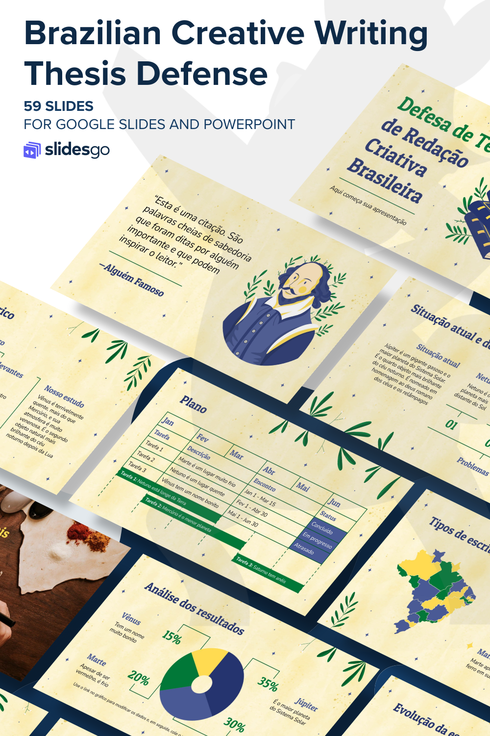 Brazilian Creative Writing Thesis Defense | Google Slides