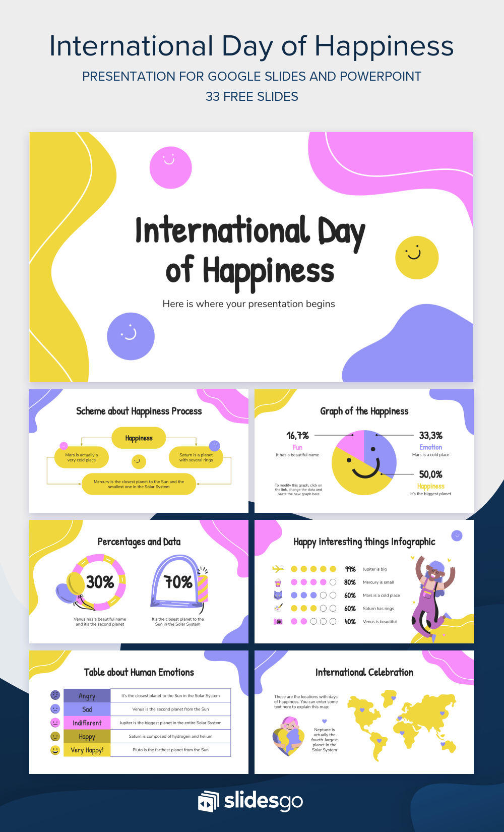 International Day of Happiness | Google Slides & PPT theme
