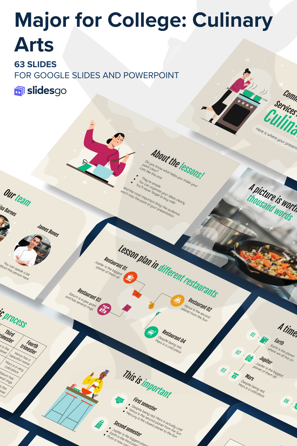 College: Culinary Arts | Google Slides and PowerPoint