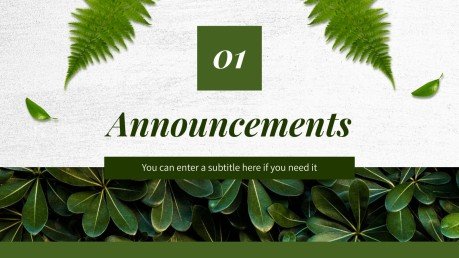 Green Leaf Style Newsletter | Google Slides and PowerPoint