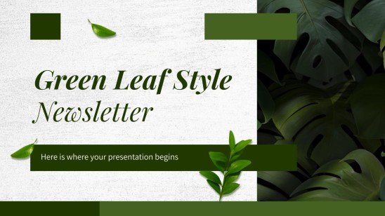 Free Google Slides and PowerPoint Templates with leaves