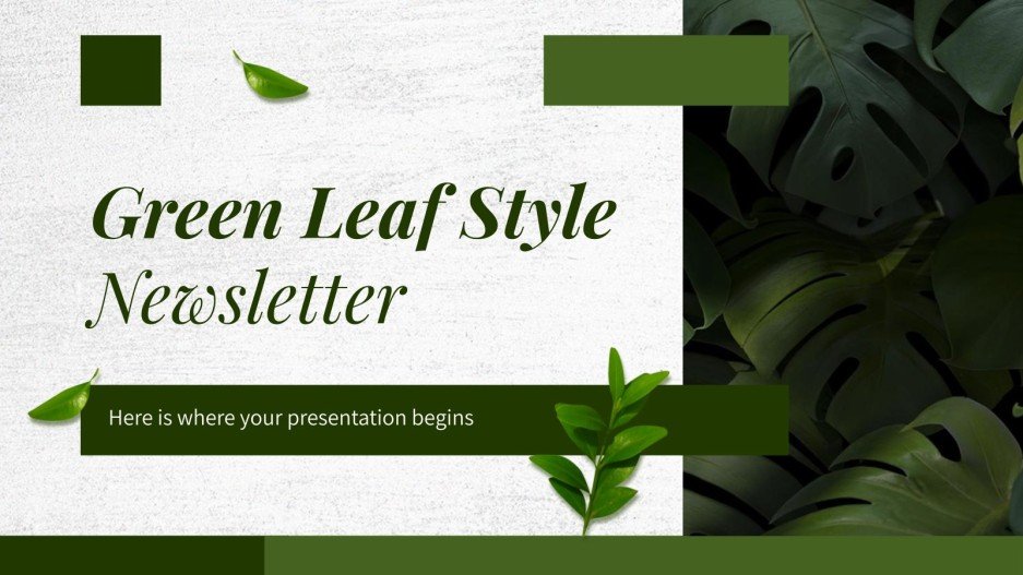 Free Google Slides and PowerPoint Templates with leaves