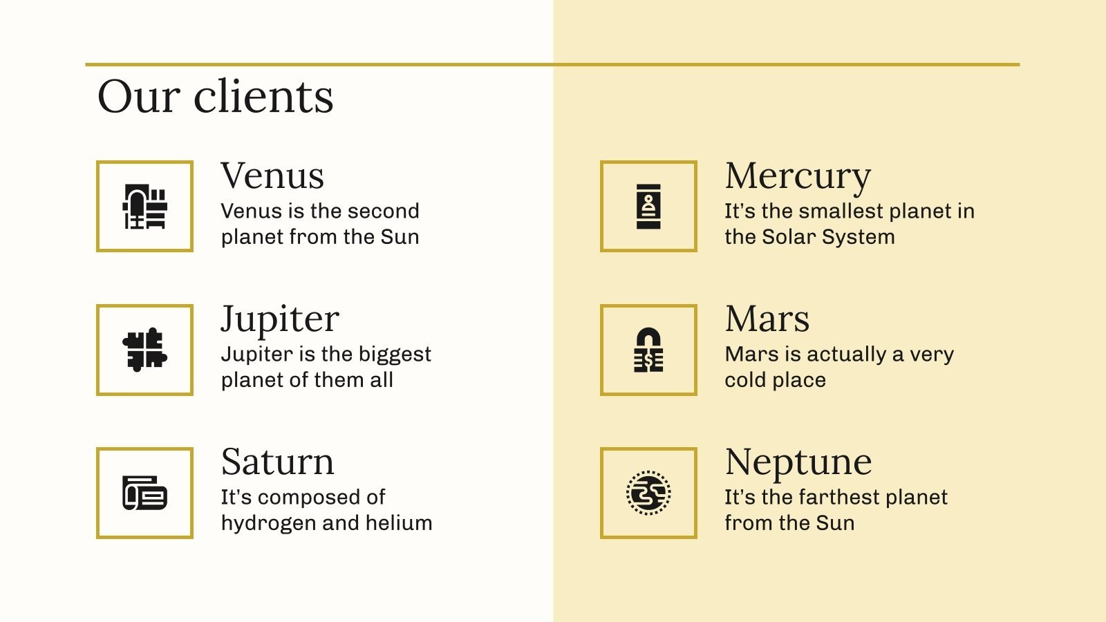 Minimalist Gold & Cream Slides Agency | Google Slides & PPT