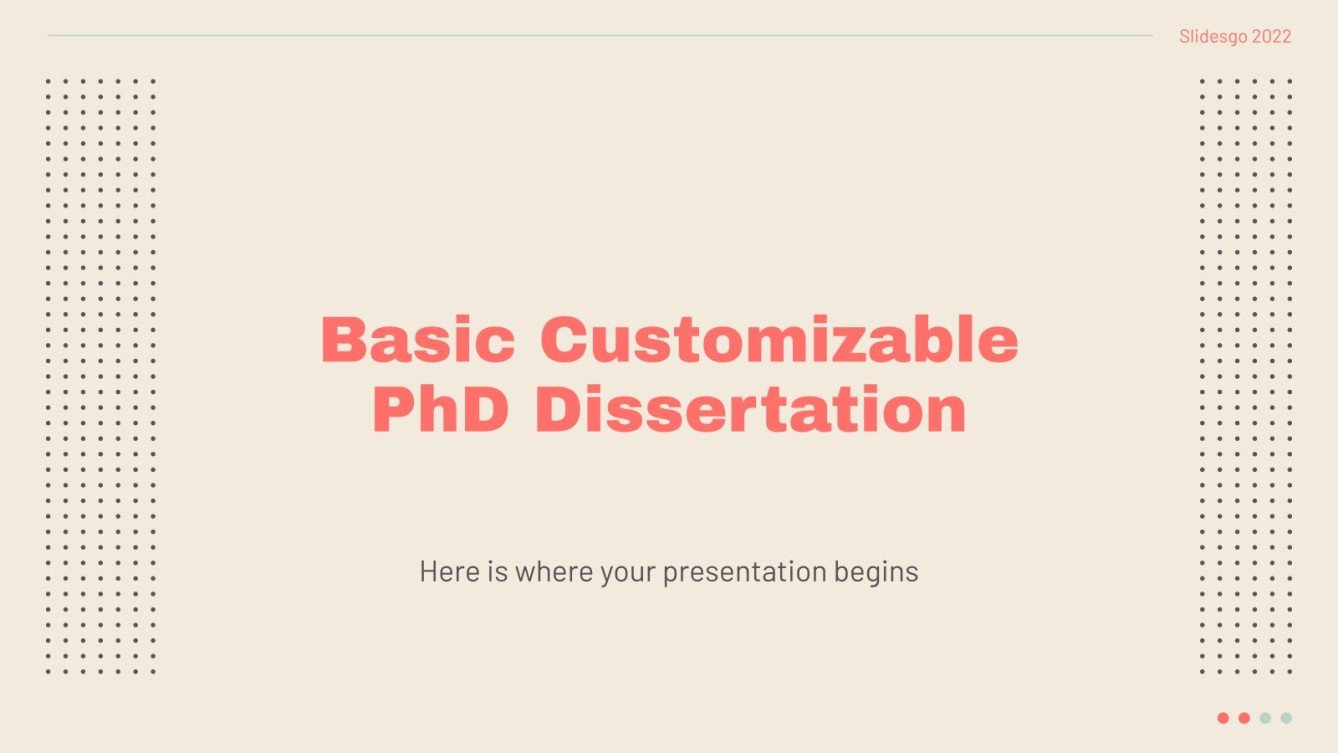 Basic Customizable PhD Dissertation
