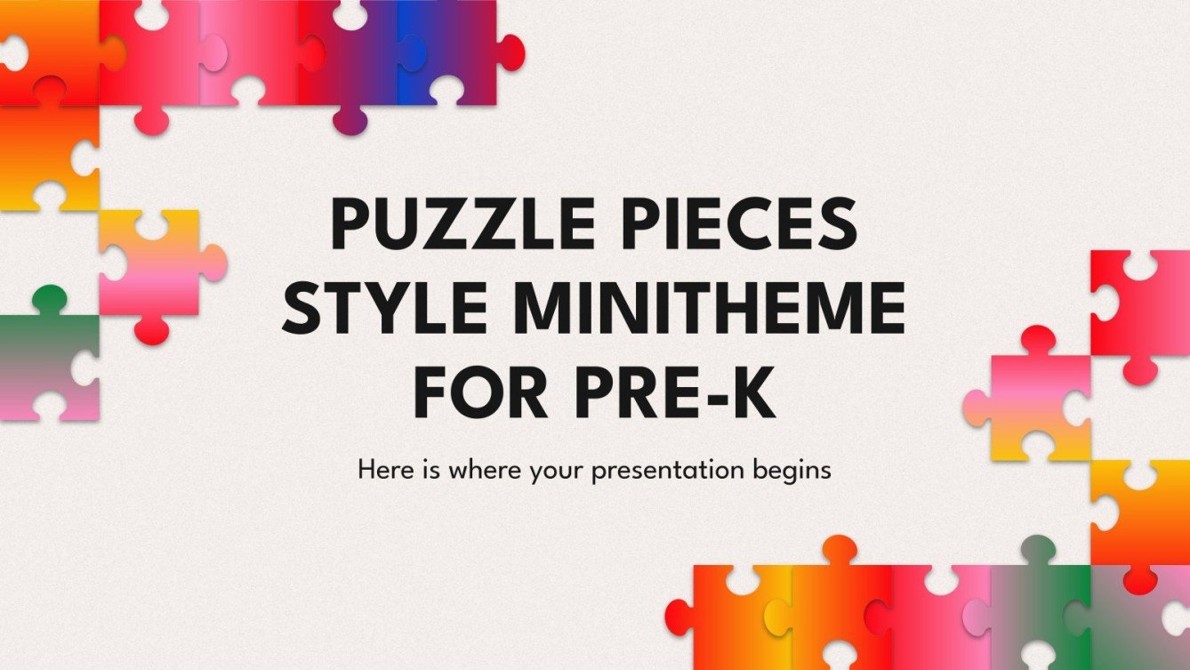 Modèles gratuits sur des puzzles pour Google Slides et PPT