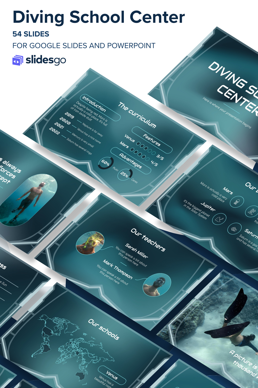 Diving School Center | Google Slides and PowerPoint