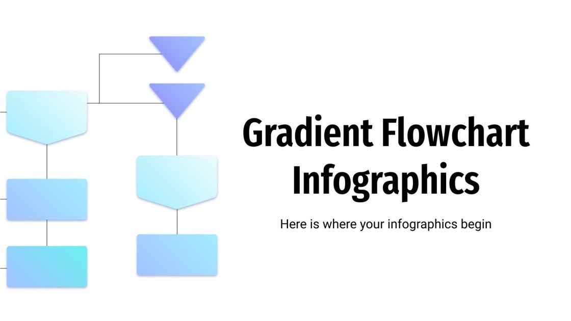Free Gradient Flowcharts Infographics for Google Slides & PPT