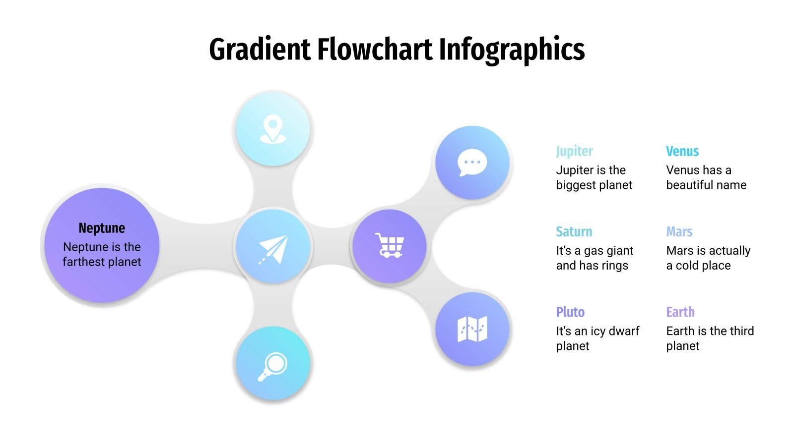 Free Gradient Flowcharts Infographics for Google Slides & PPT