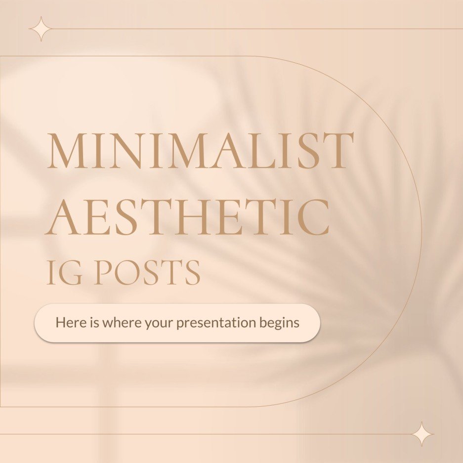 Minimalist Aesthetic IG Posts | Google Slides & PPT