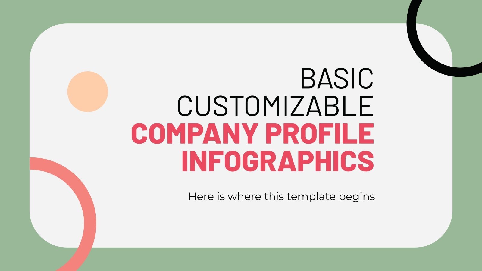 Basic Customizable Company Profile Infographics | Google Slides