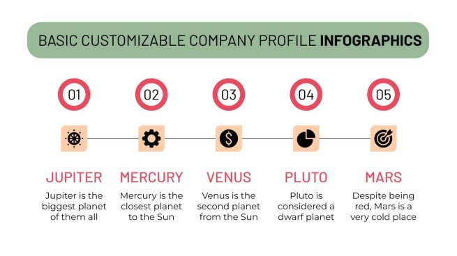 Basic Customizable Company Profile Infographics | Google Slides