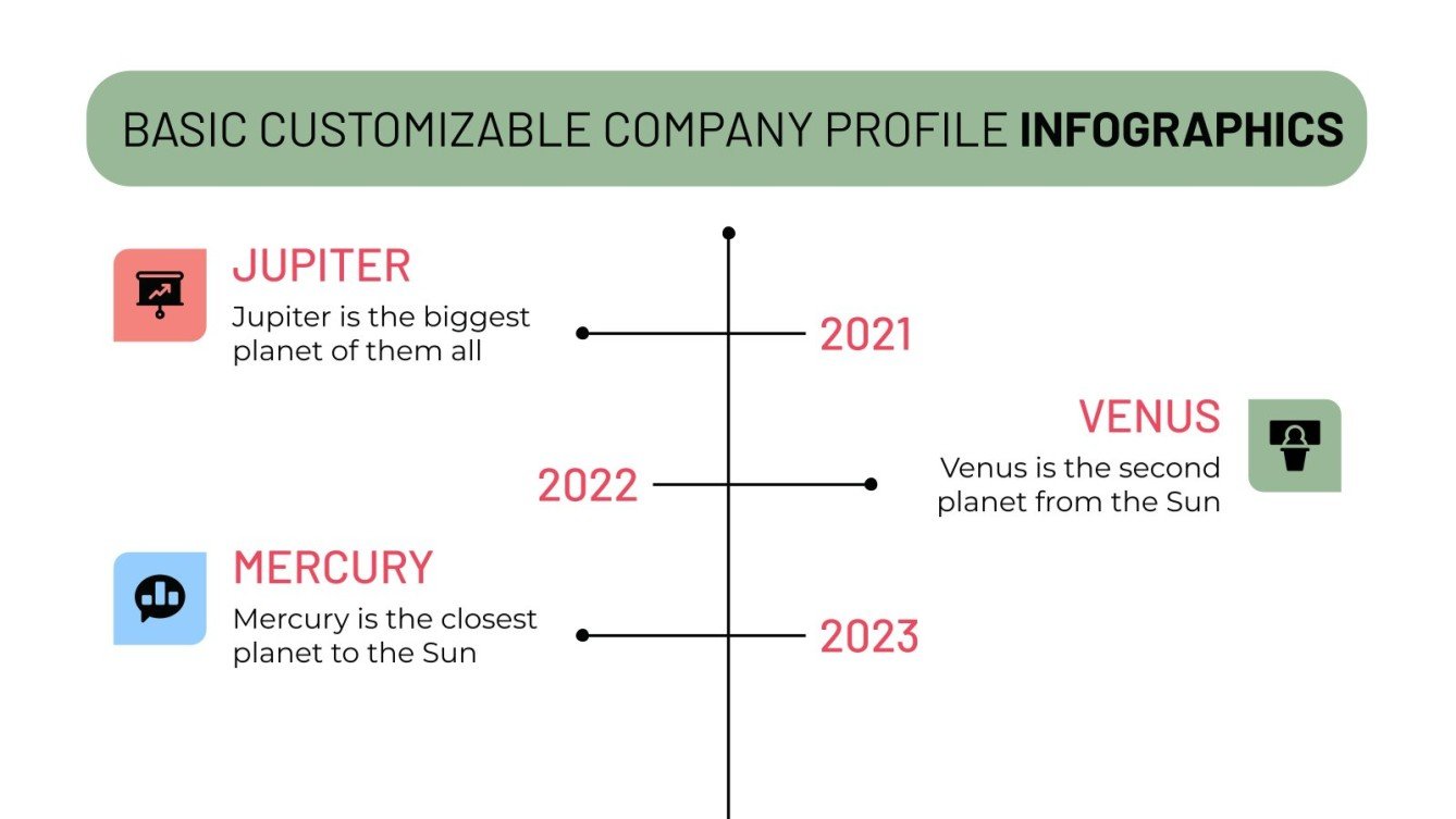 Basic Customizable Company Profile Infographics | Google Slides