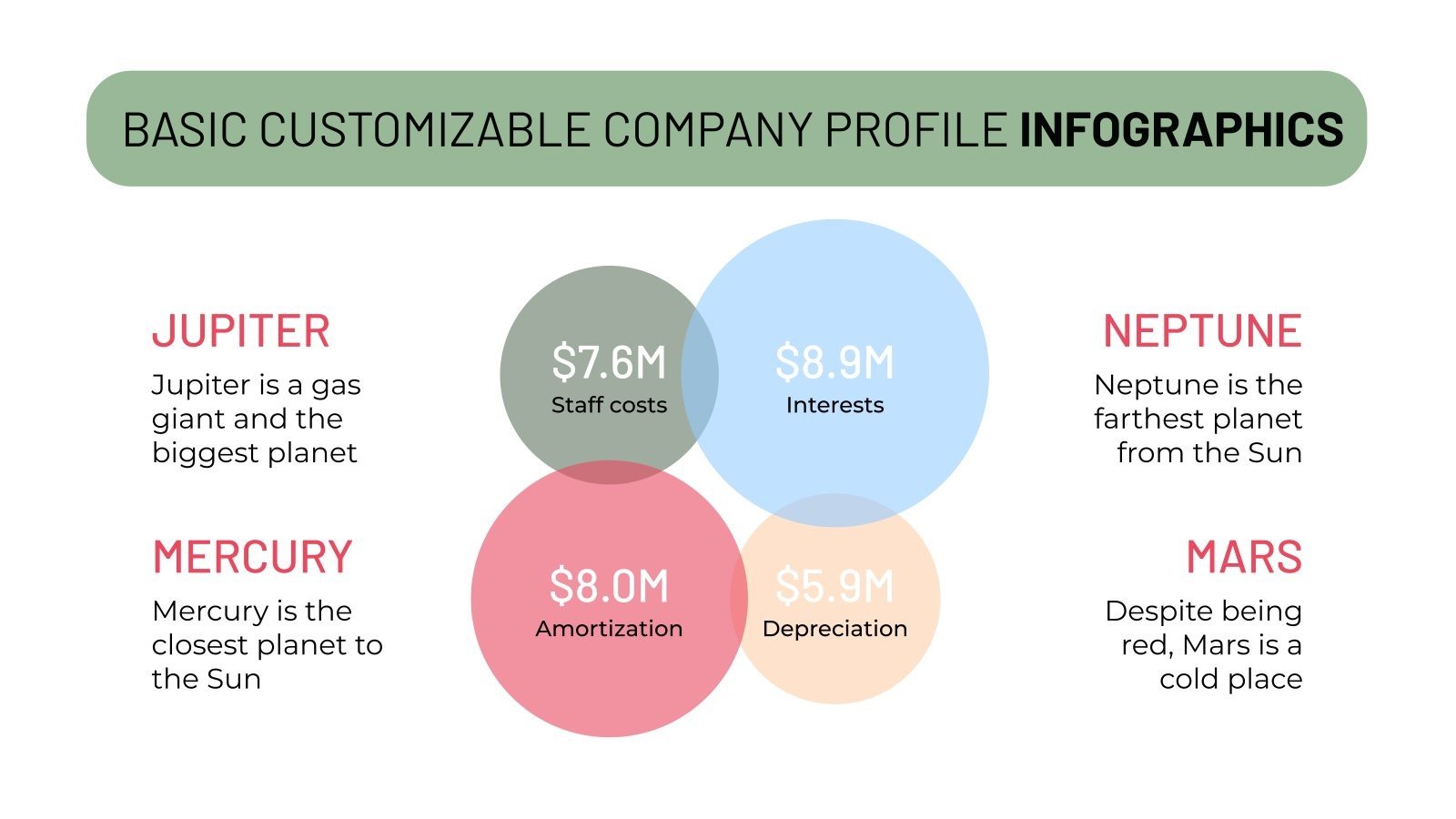 Basic Customizable Company Profile Infographics | Google Slides