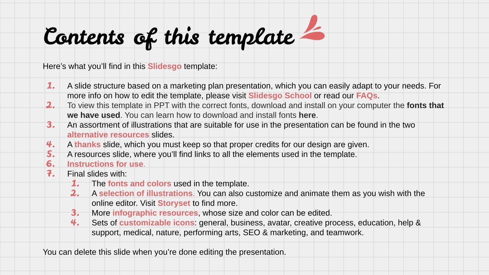Lettering Grid MK Plan | Google Slides & PowerPoint Theme
