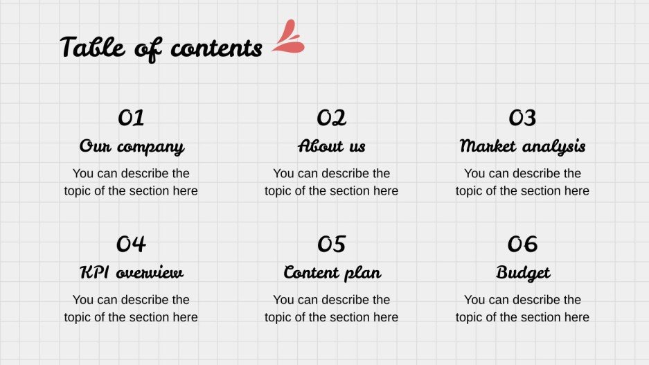 Lettering Grid MK Plan | Google Slides & PowerPoint Theme