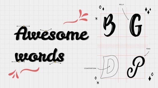 Lettering Grid MK Plan | Google Slides & PowerPoint Theme