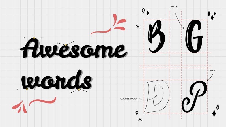 Lettering Grid MK Plan | Google Slides & PowerPoint Theme