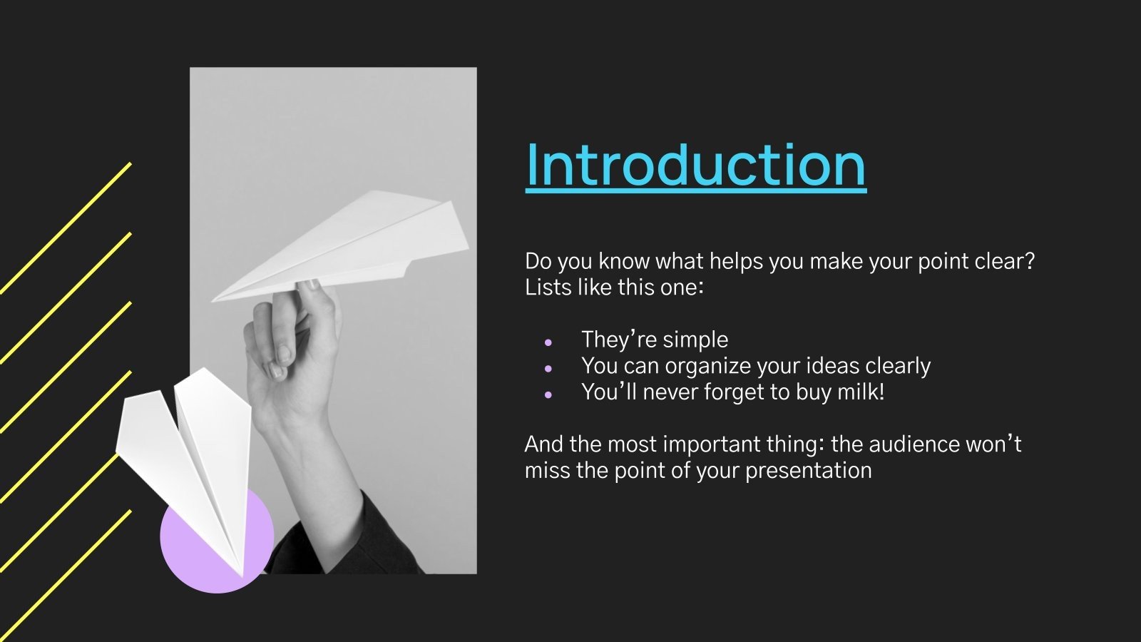 Paper Airplane Workshop | Google Slides & PowerPoint template