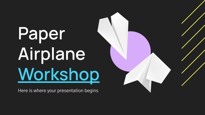 Free templates about airplanes for Google Slides and PowerPoint