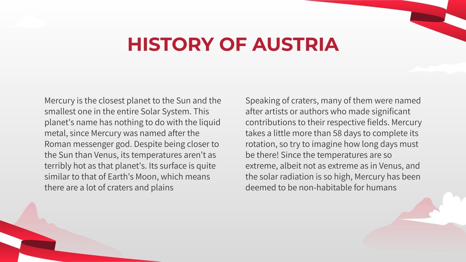 História: Dia Nacional da Áustria | Google Slides e PowerPoint